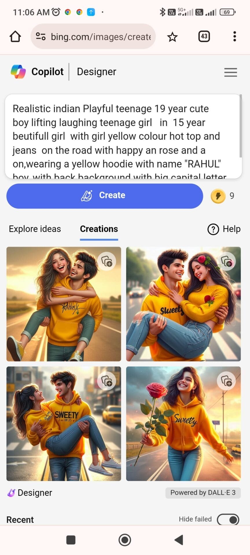 Create 3D Ai Couples loving Image Creator 2024 - Bing image Creator