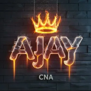 Ajay 3d Name Logo