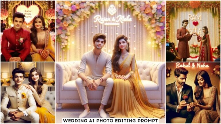 Wedding Couple Ai Photo Editing Prompts 2024 (Bing Image Creator)