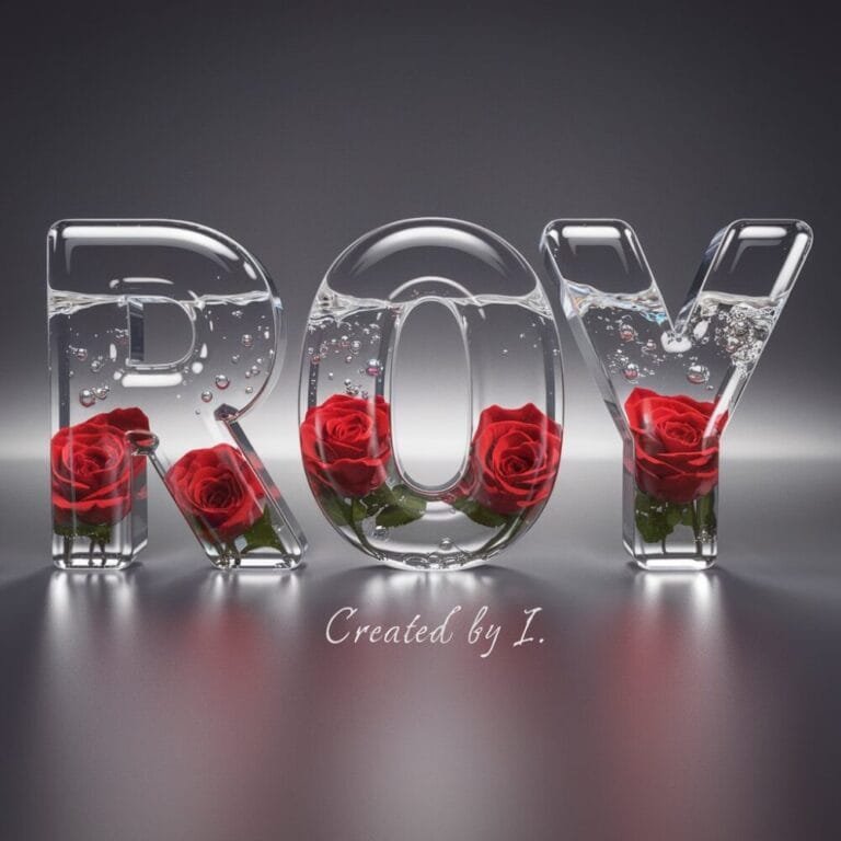 3D Glass Name Art Ai Photo Editing Prompt - Ideogram Ai