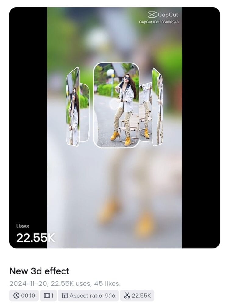 3D Screen Effect CapCut Template 2025 (100% Working Link)